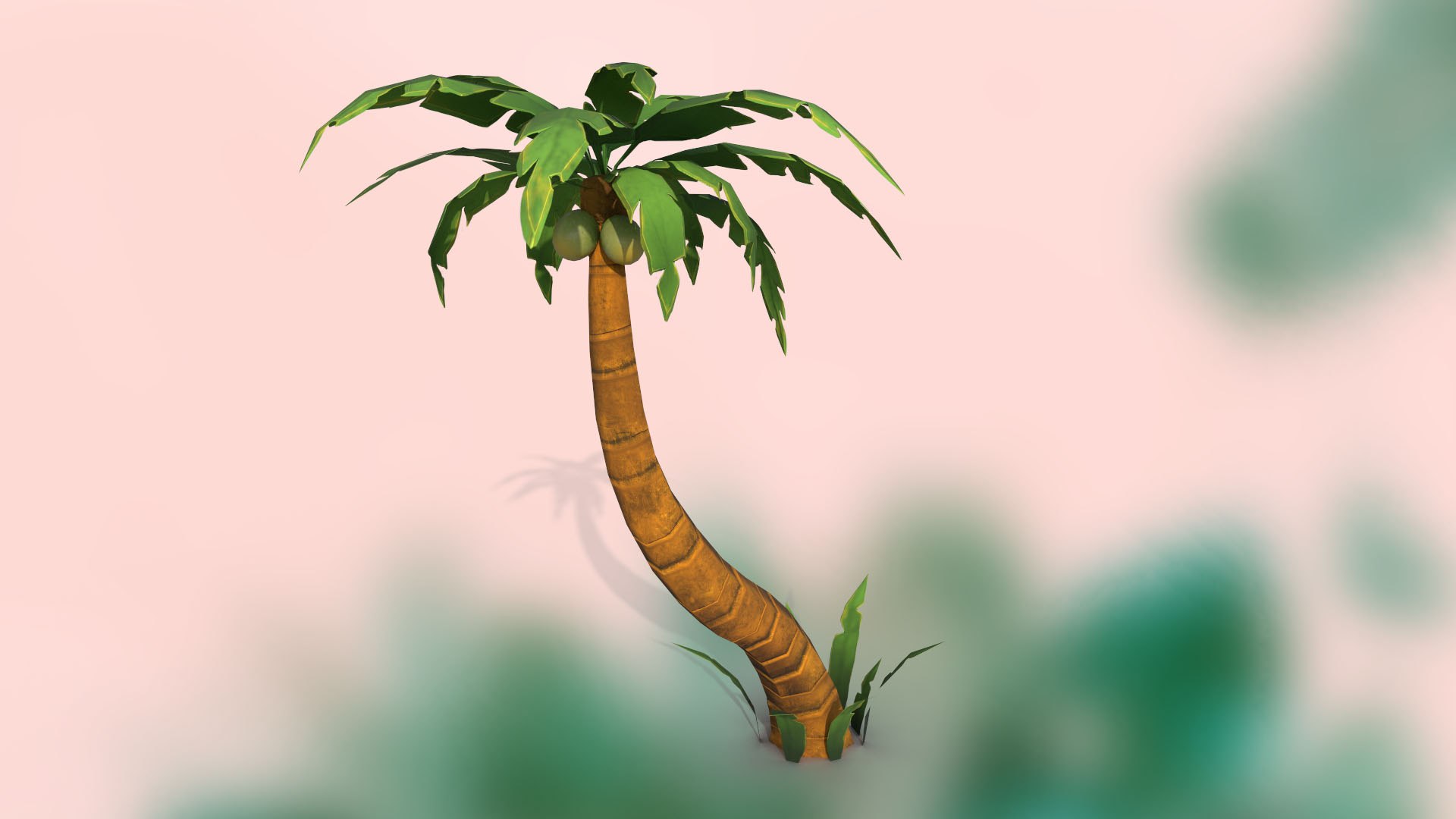 3D Stylized Palm Tree PBR Game Ready Low-poly 3D Model - TurboSquid 1938638