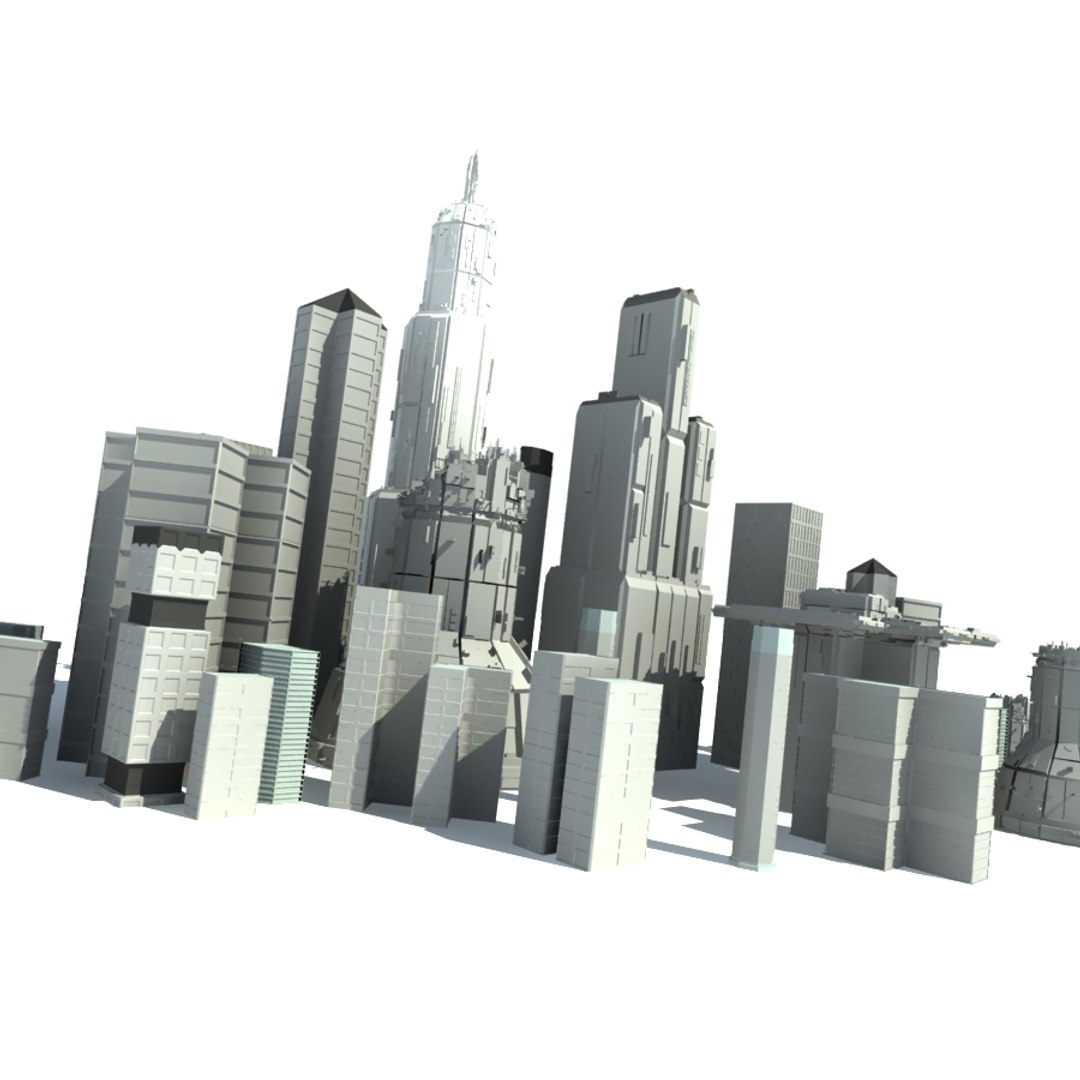 3d Model Of City Buildings