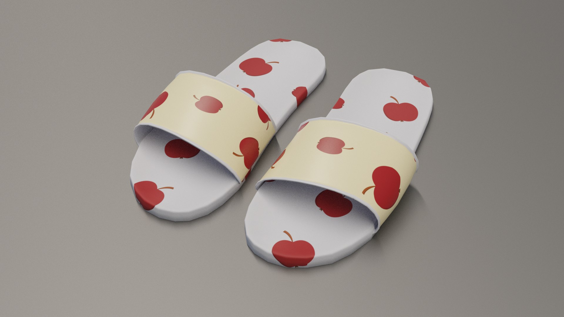 3D Apple Slippers Model - TurboSquid 1857588