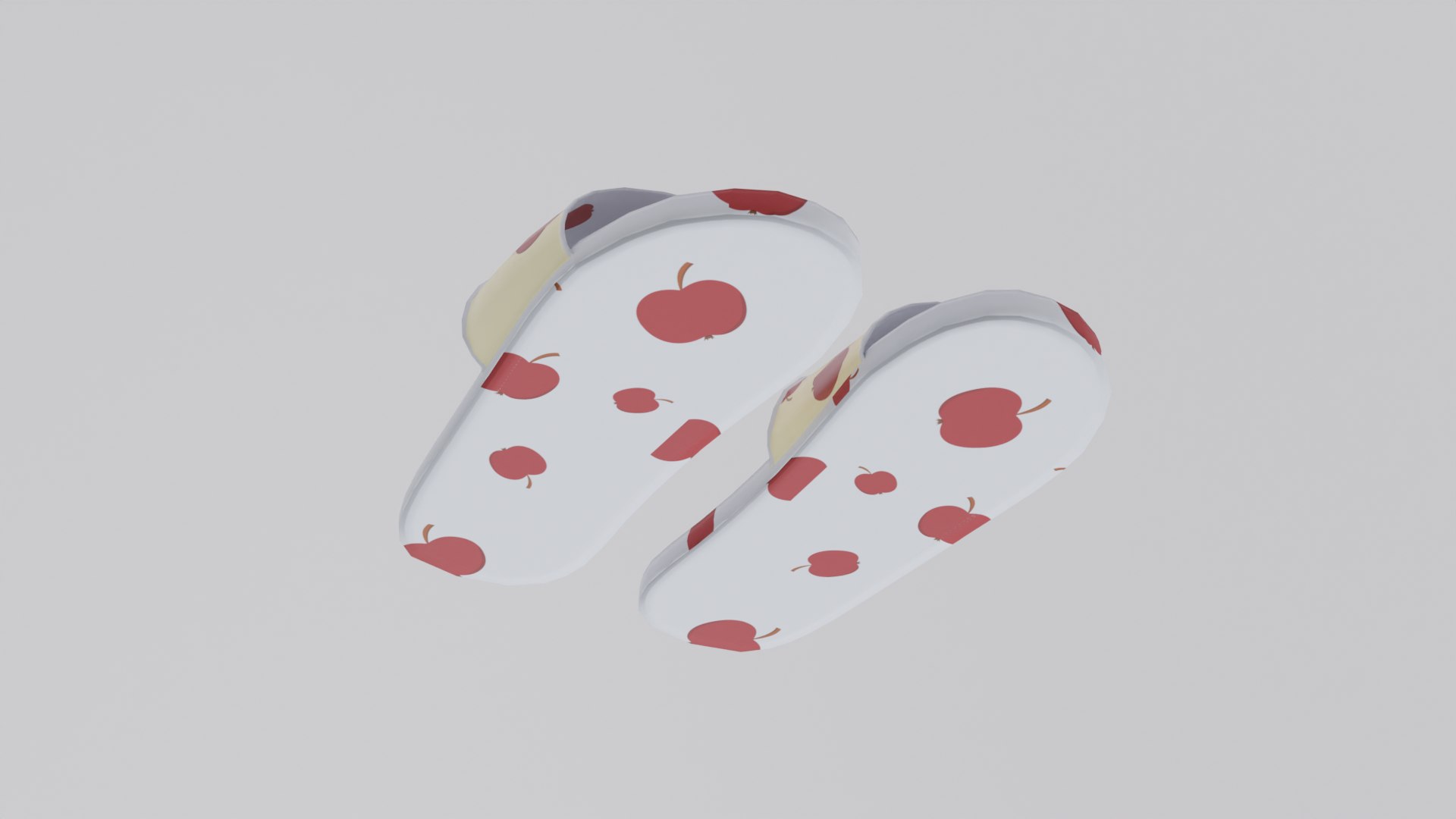 3D Apple Slippers Model - TurboSquid 1857588