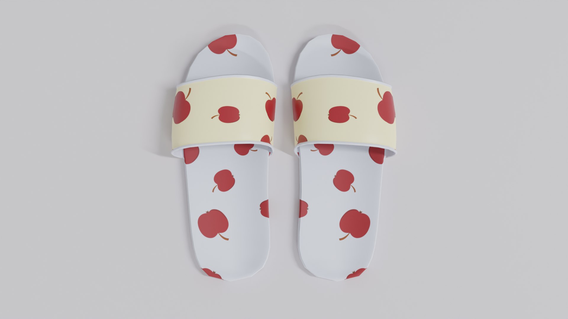 3D Apple Slippers Model - TurboSquid 1857588