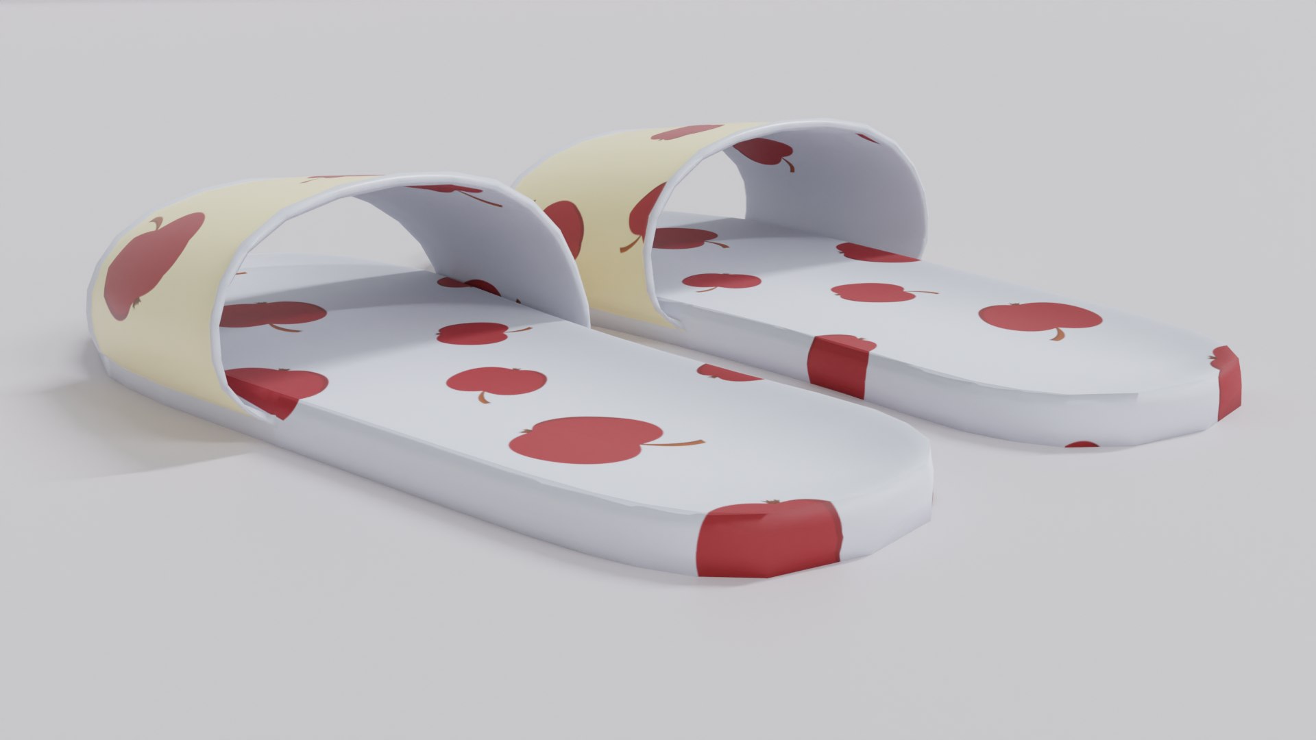 3D Apple Slippers Model - TurboSquid 1857588