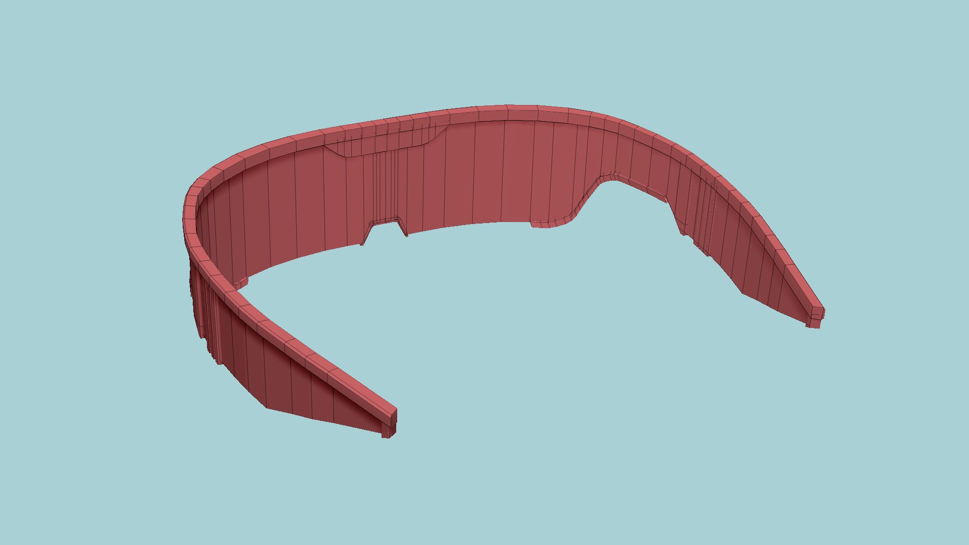 3D model SciFi Glasses Visor 03 White Red - Character Design Fashion ...