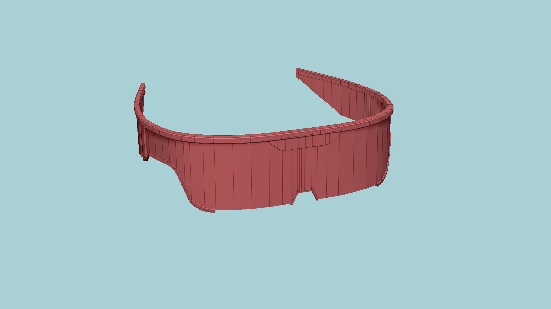 3D model SciFi Glasses Visor 03 White Red - Character Design Fashion ...