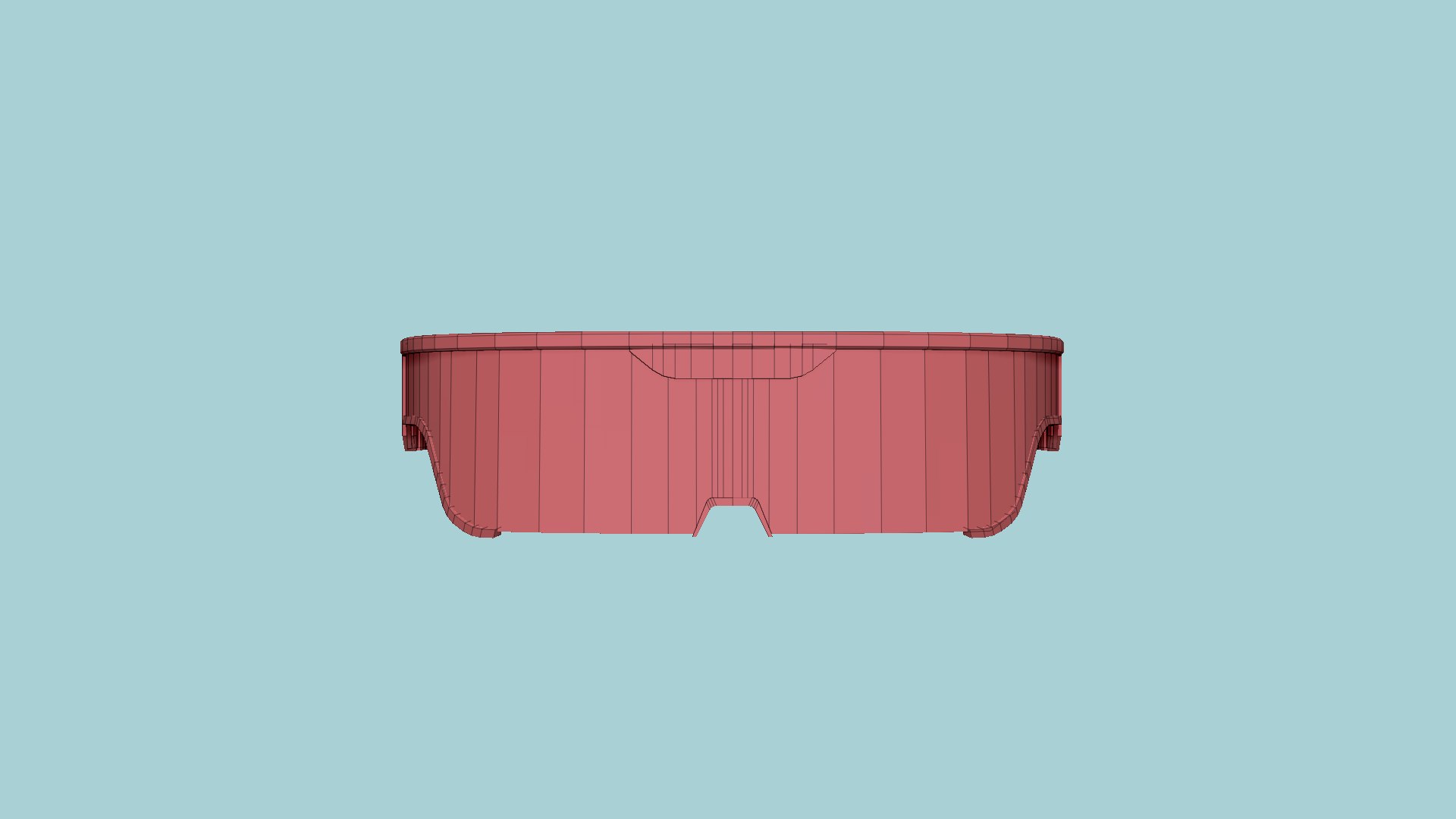 3D model SciFi Glasses Visor 03 White Red - Character Design Fashion ...
