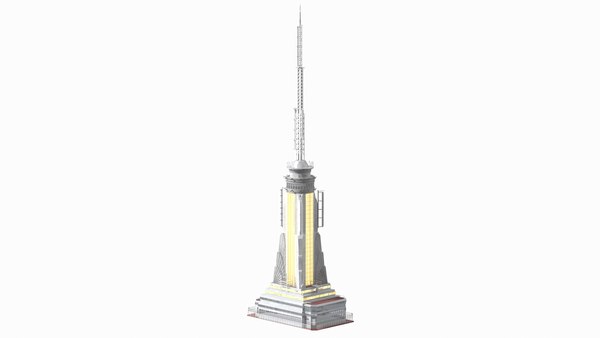 3D Empire State Building Spire Night Glow model - TurboSquid 1726242
