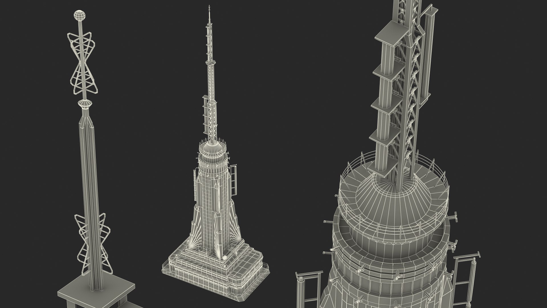 3D Empire State Building Spire Night Glow Model - TurboSquid 1726242