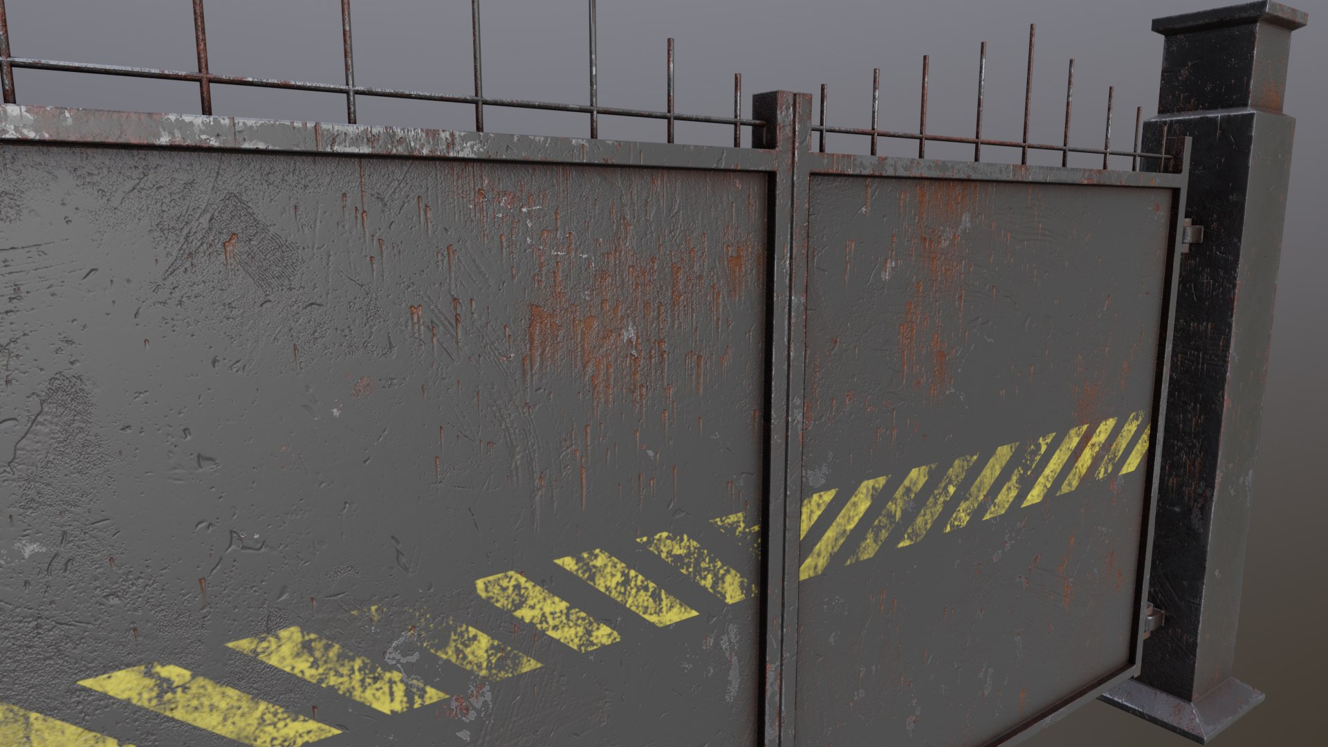 Free Safe Zone Wall 3D Model - TurboSquid 2307046