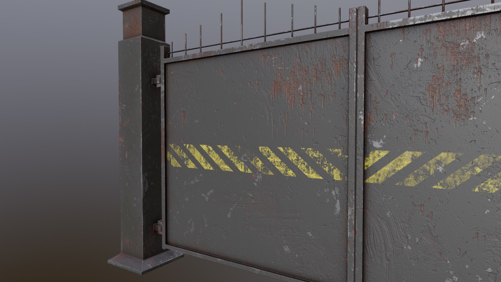 Free Safe Zone Wall 3D Model - TurboSquid 2307046
