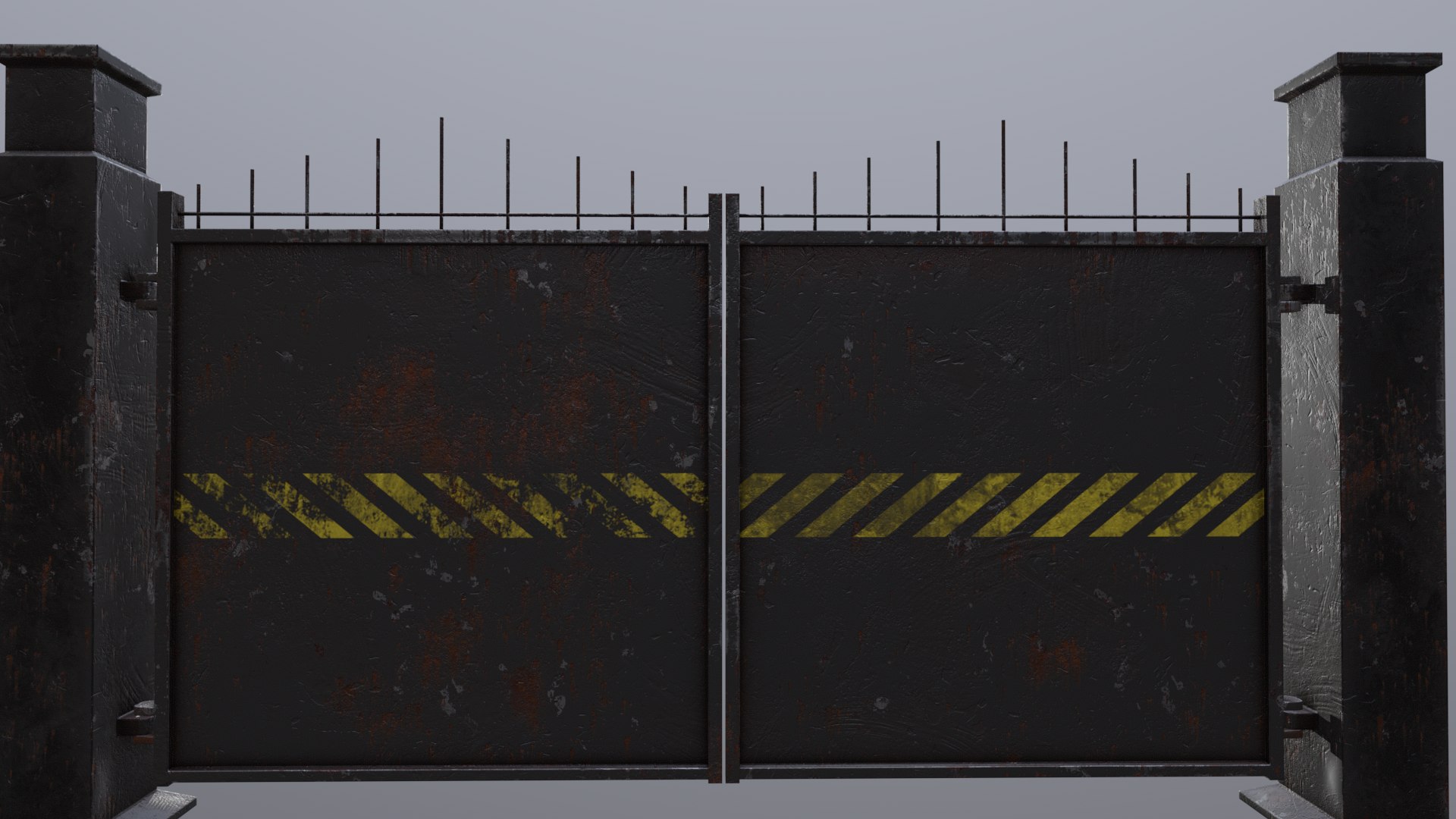 Free Safe Zone Wall 3D Model - TurboSquid 2307046