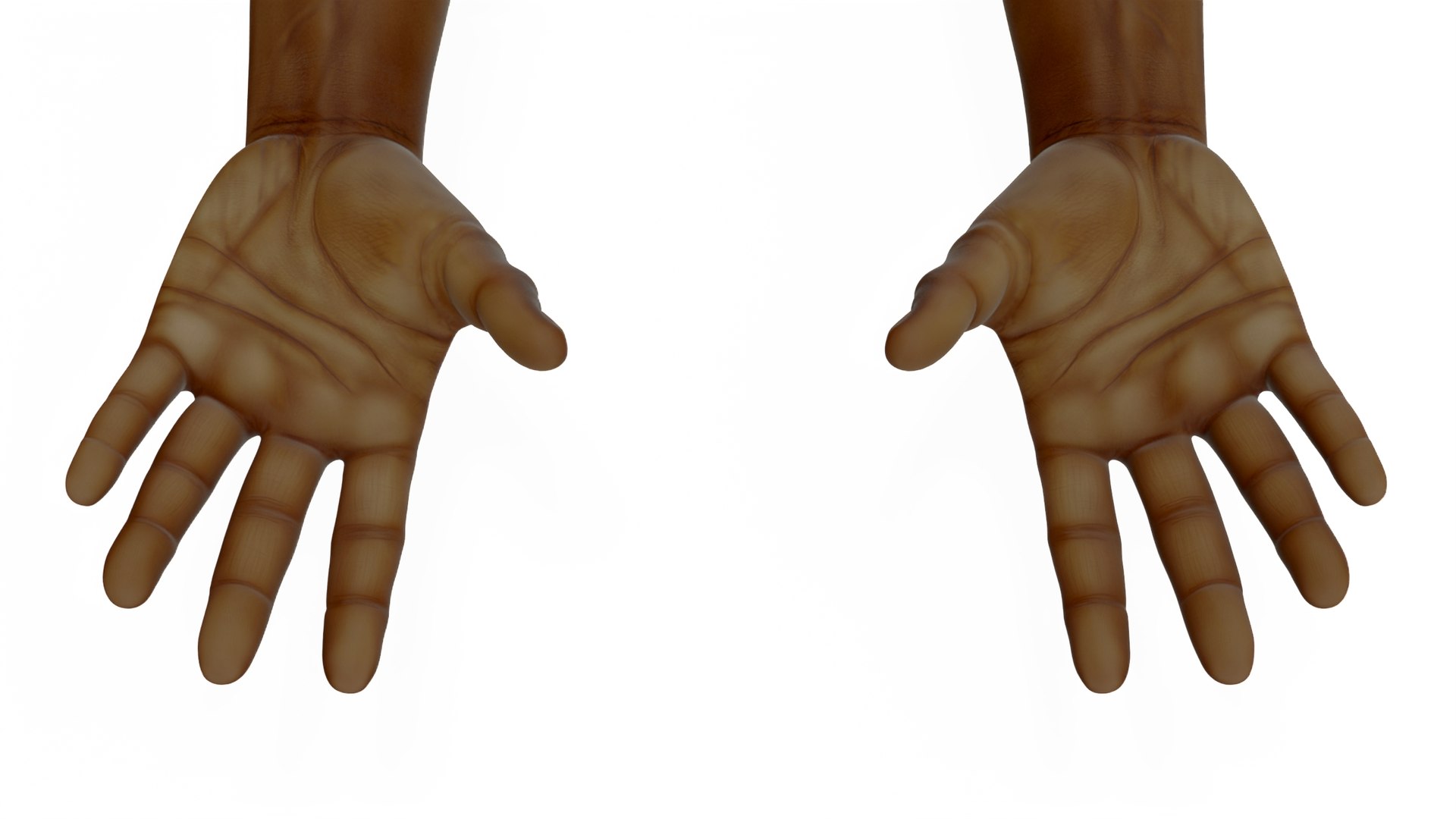 3D Afro American Male Hands Base Pose Model - TurboSquid 2169057