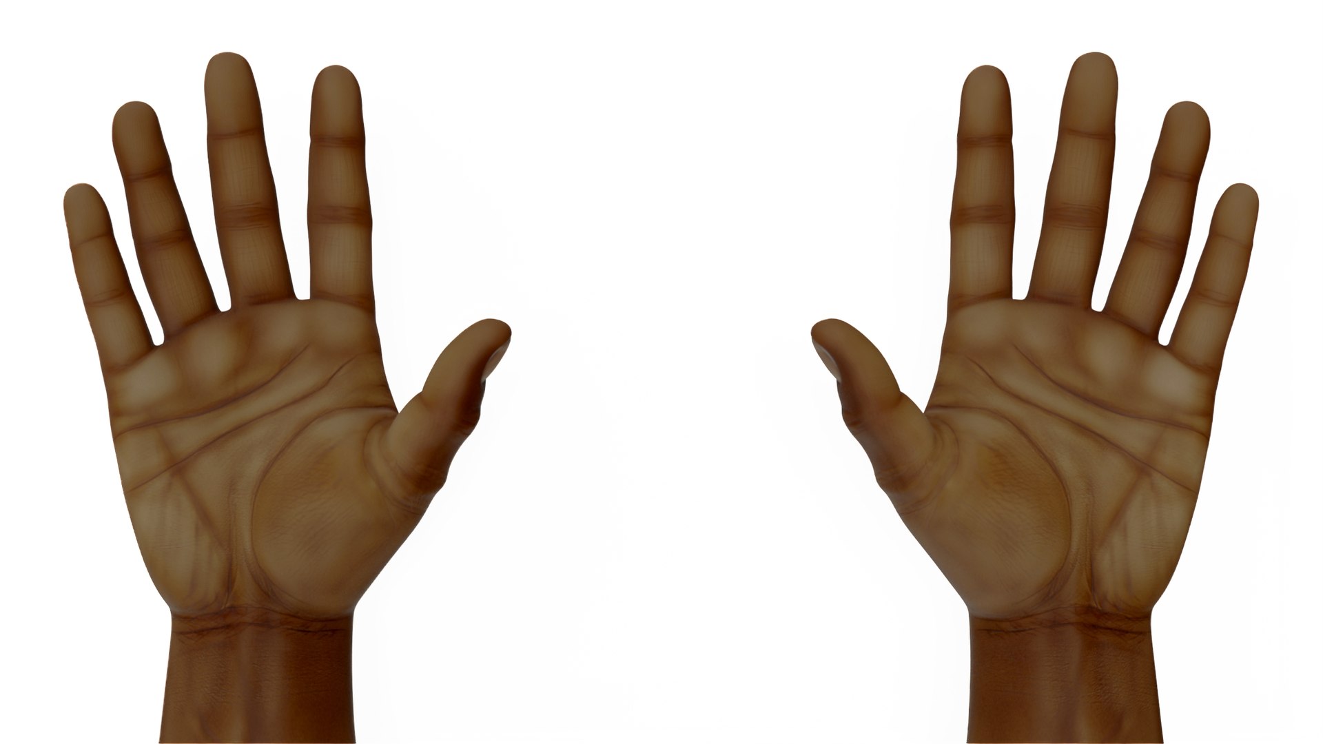 3D Afro American Male Hands Base Pose Model - TurboSquid 2169057