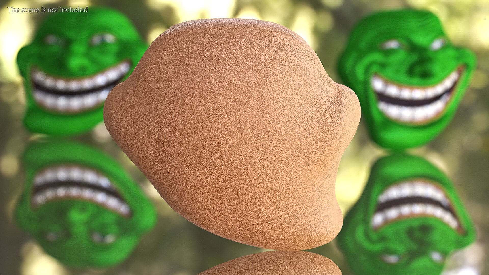 3D Trollface Beaten - TurboSquid 1832858