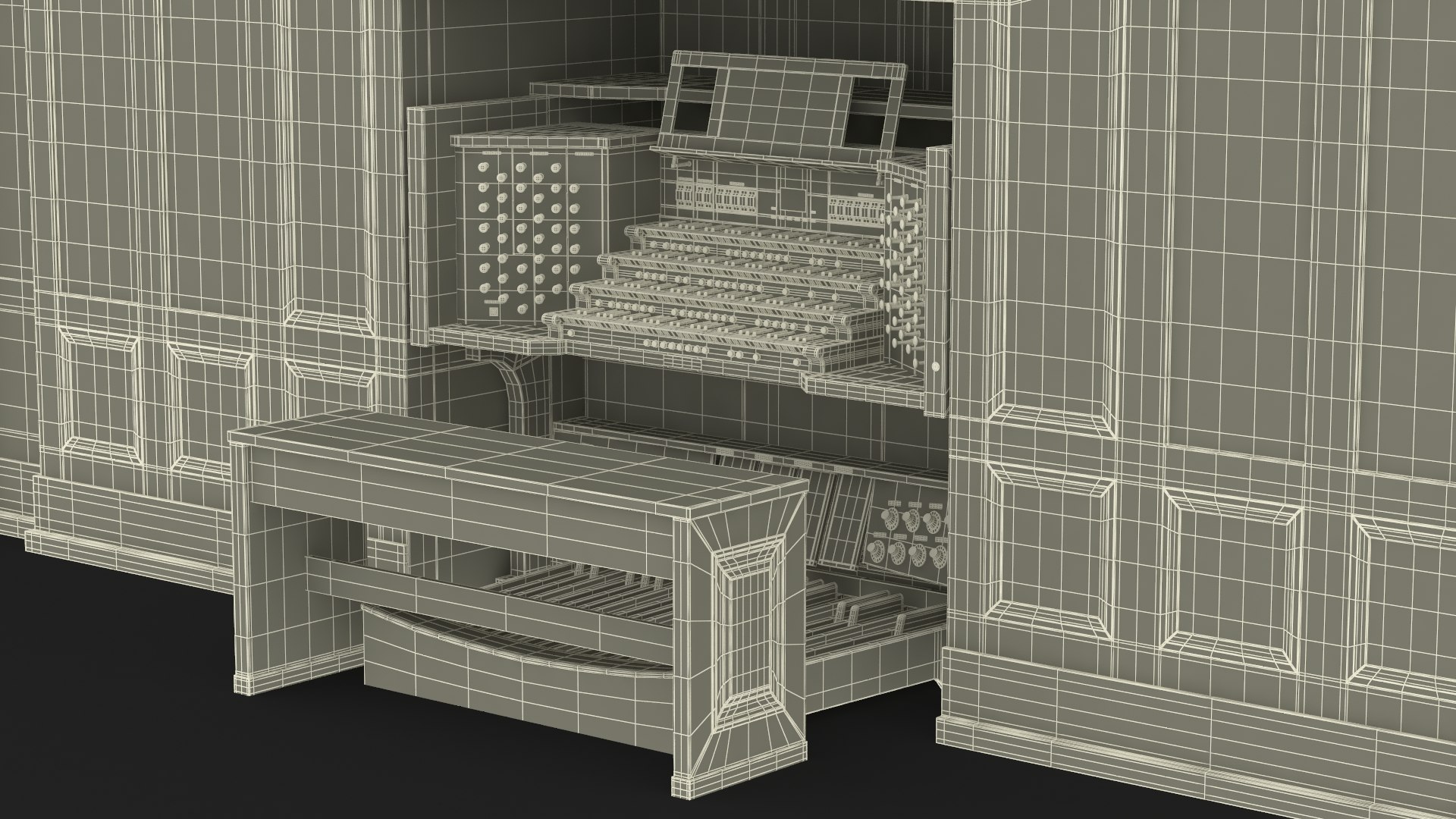 3D Big Church Organ - TurboSquid 2424450