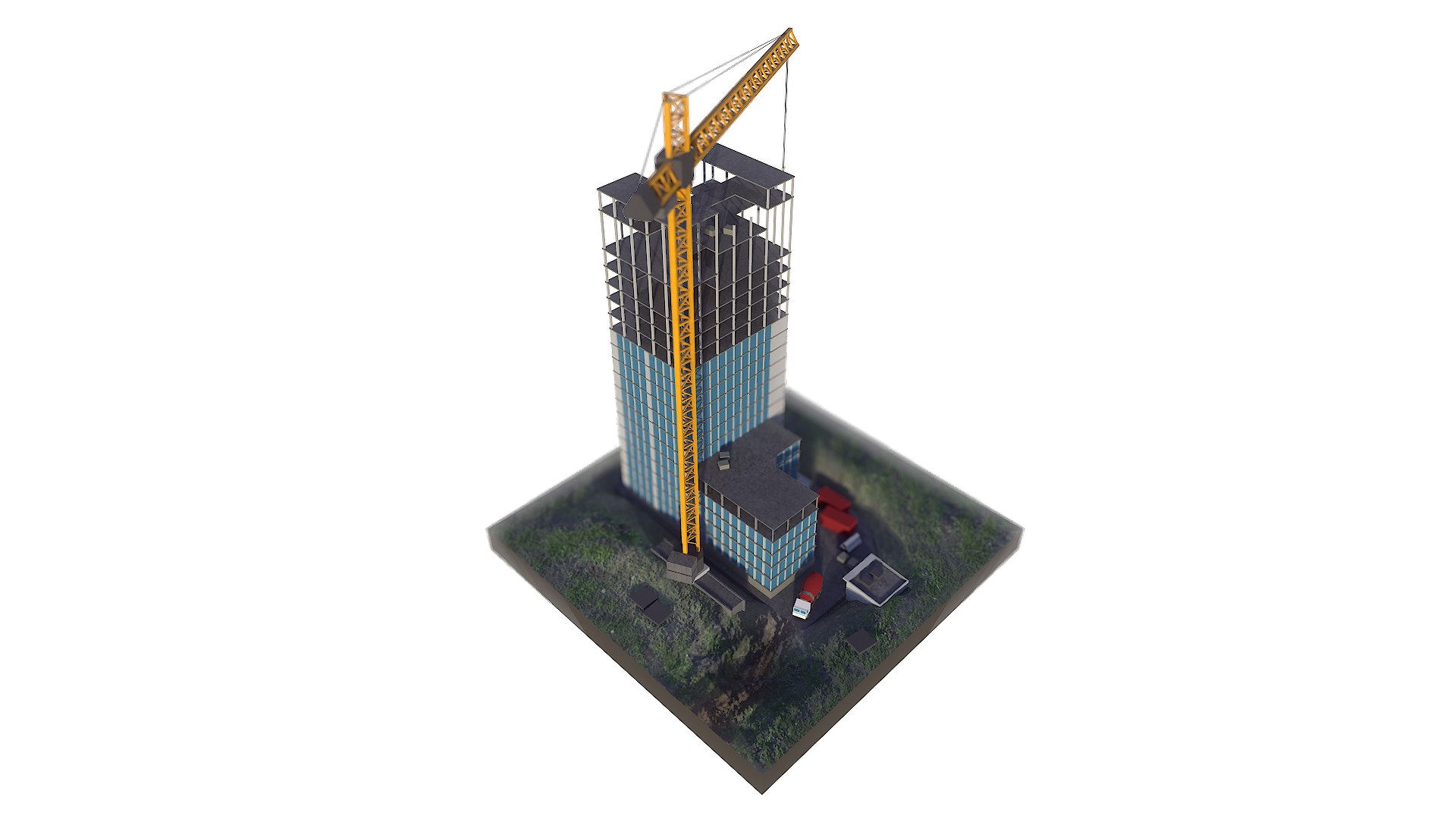 Building Under Construction 3D Model - TurboSquid 1884459
