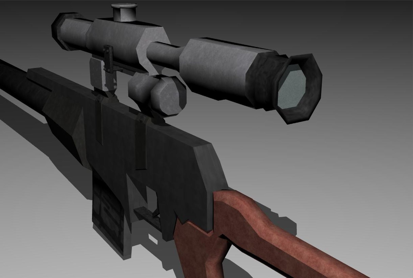 vss vintorez sniper rifle 3d model