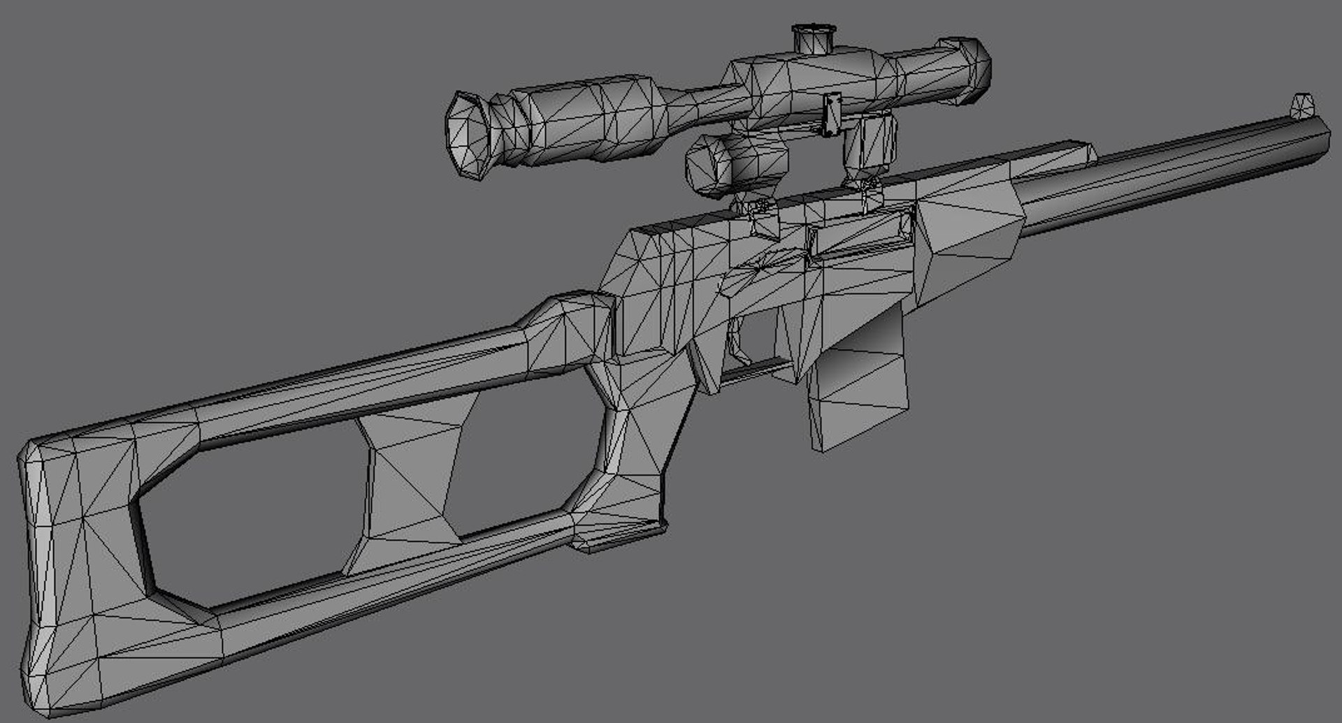 vss vintorez sniper rifle 3d model