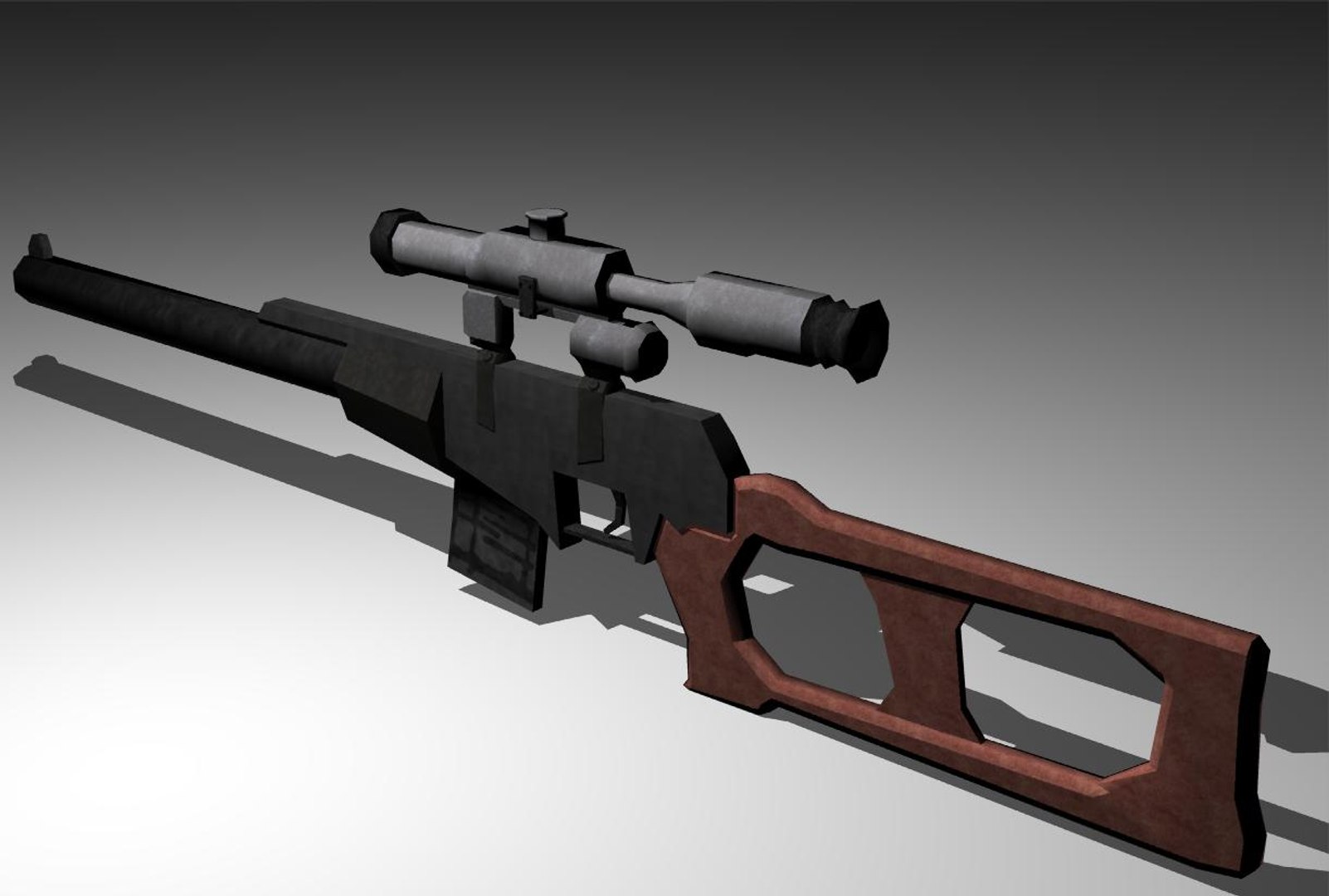 vss vintorez sniper rifle 3d model