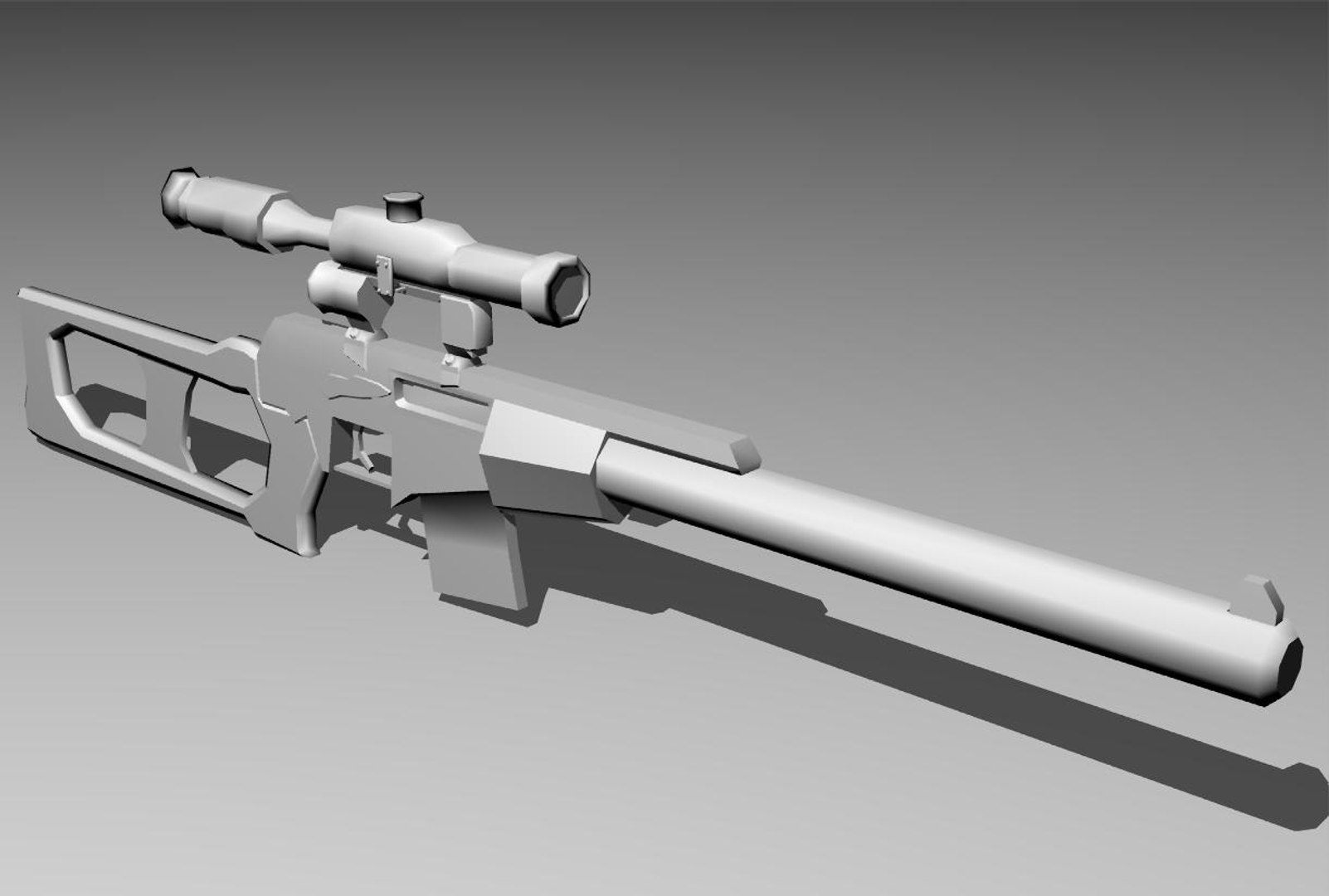 vss vintorez sniper rifle 3d model