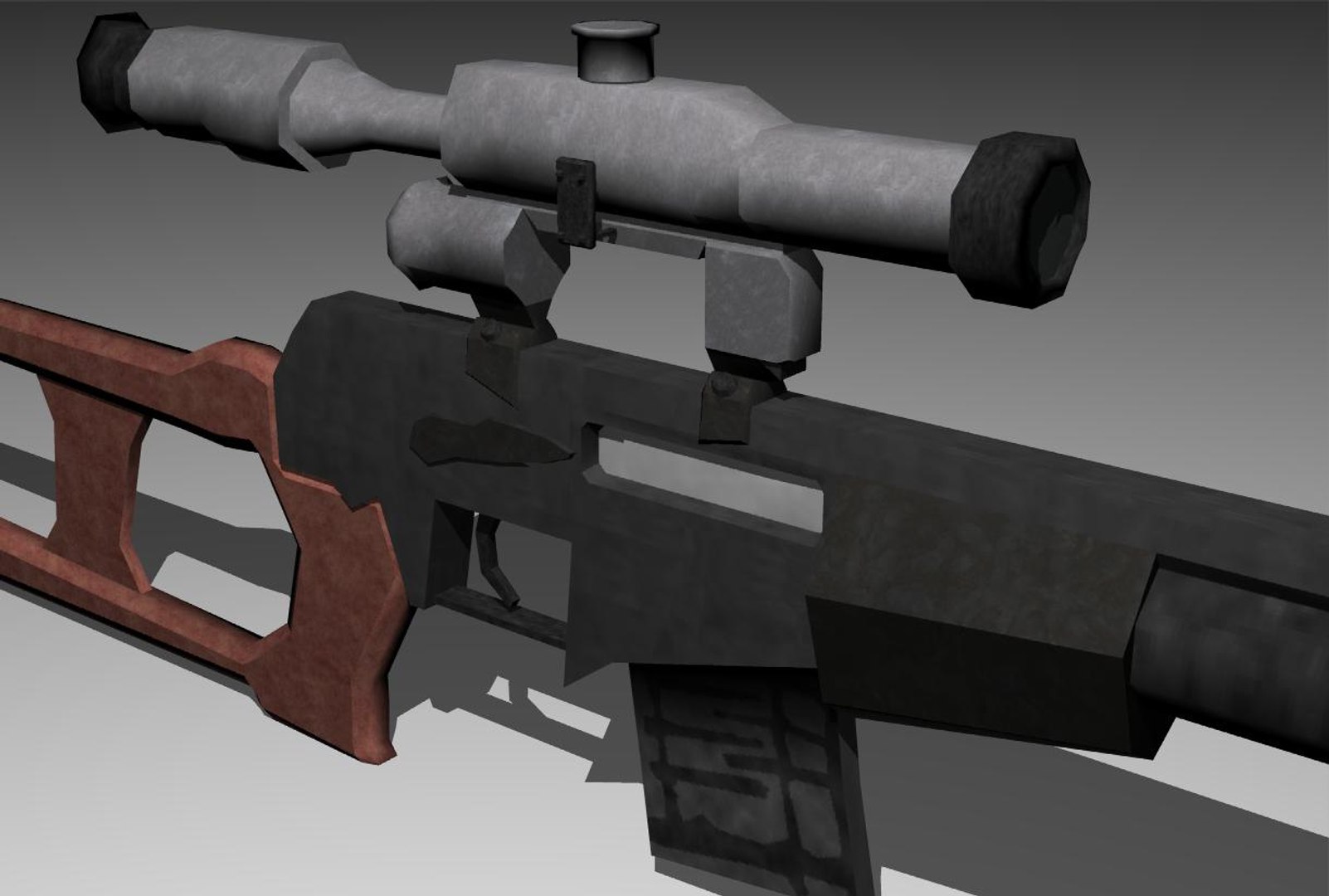 vss vintorez sniper rifle 3d model