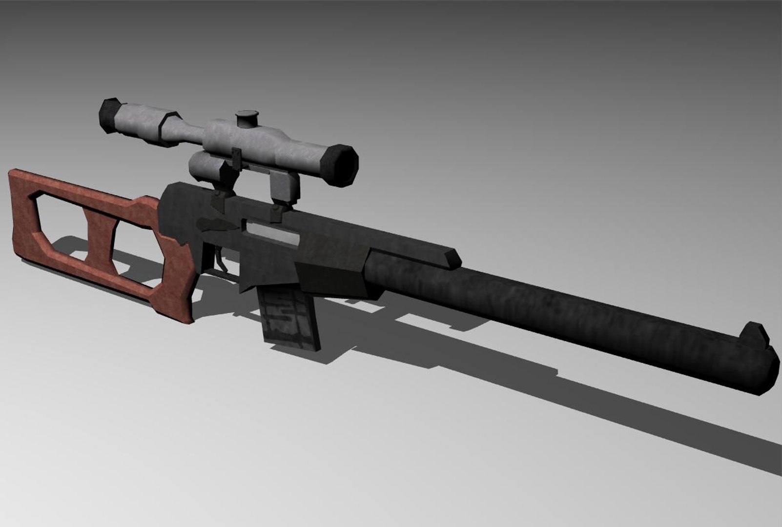 vss vintorez sniper rifle 3d model