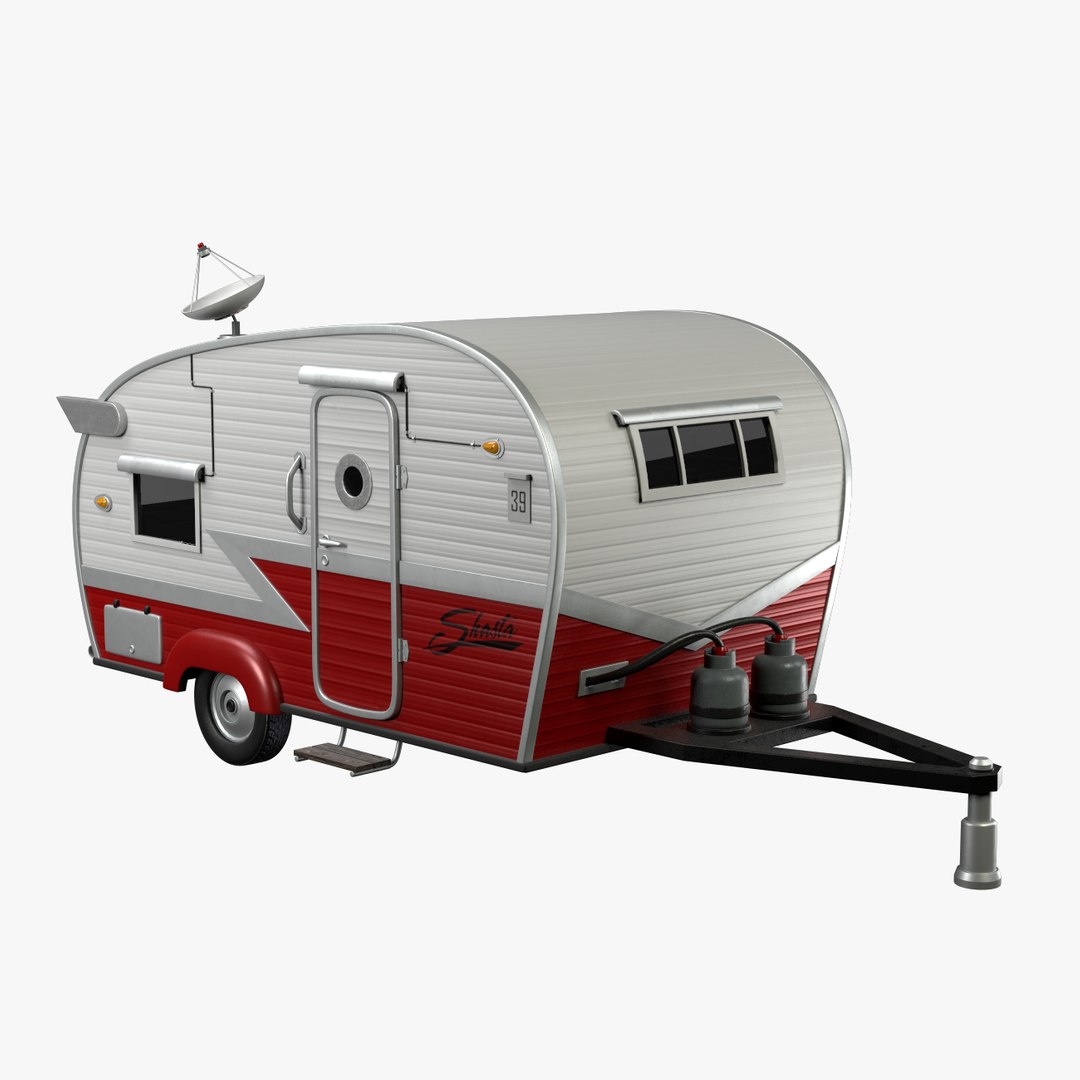 3D model trailer shasta red color - TurboSquid 1306262