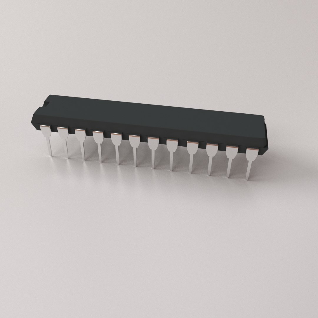 28 Pin Microchip Model - TurboSquid 1217499