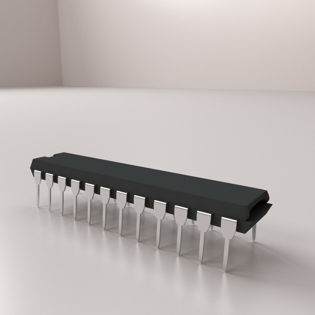 28 Pin Microchip Model - TurboSquid 1217499