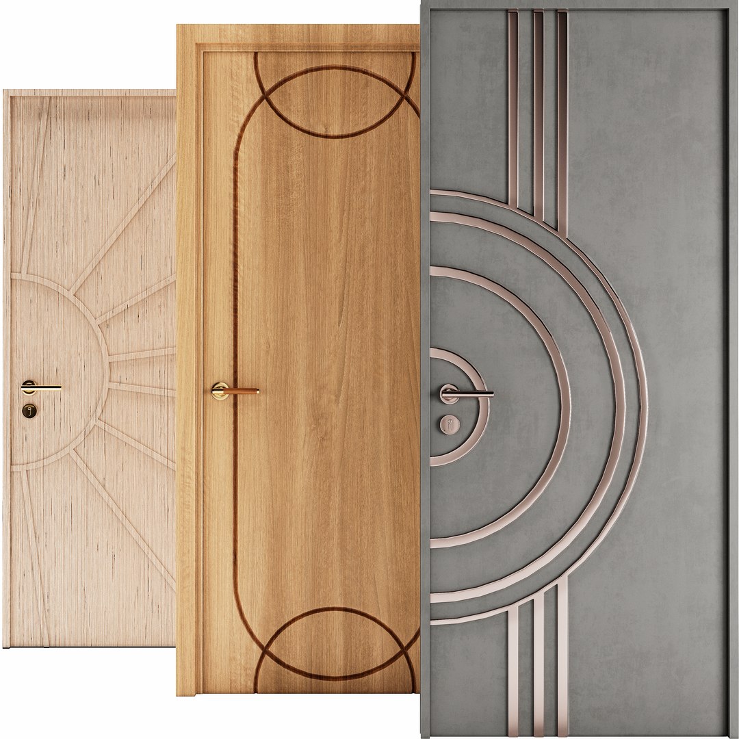 Set Modern Door 05 Model - TurboSquid 2080920