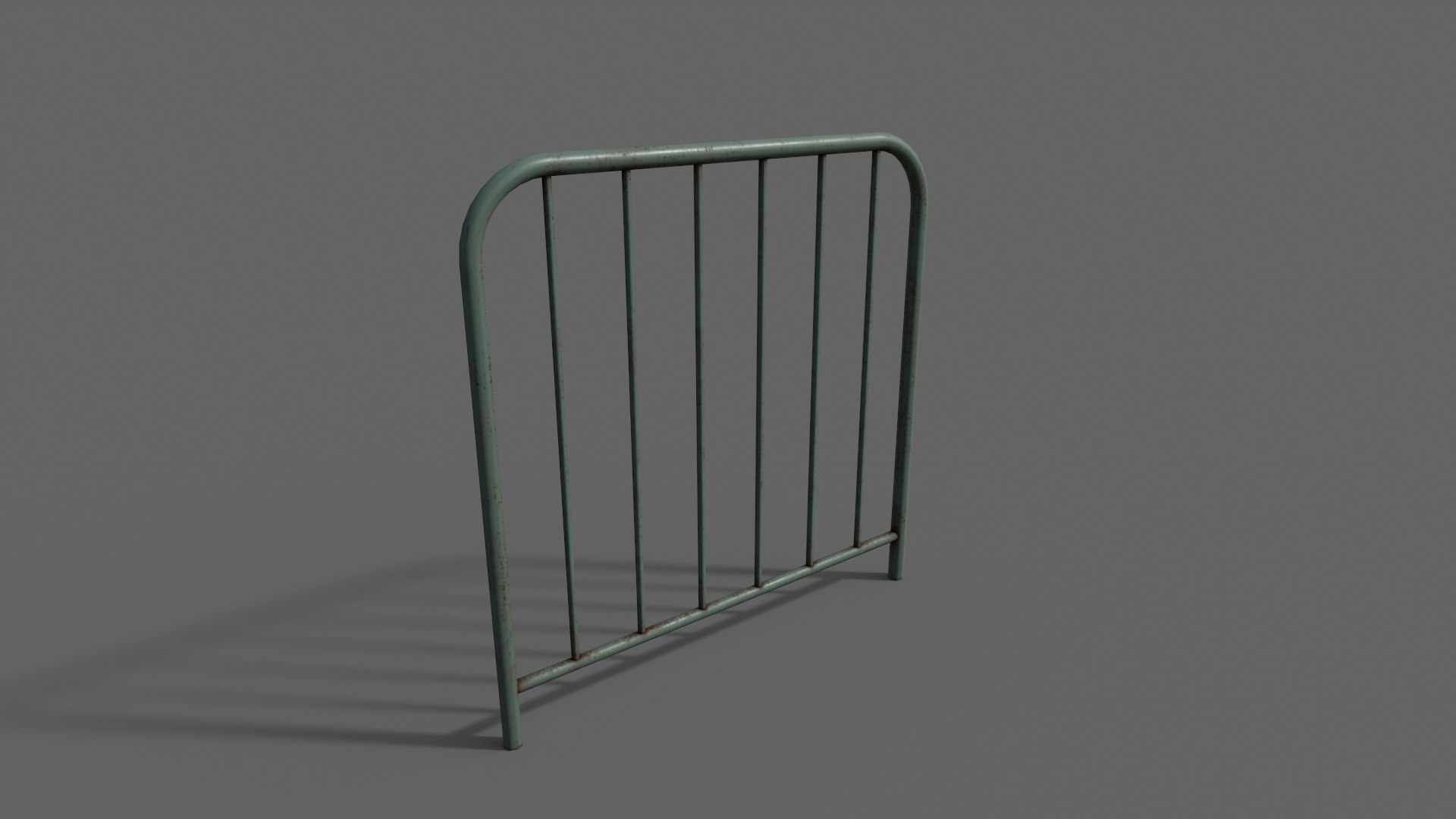 3D PBR Pedestrian Guard Rail Green V2 - TurboSquid 1866690