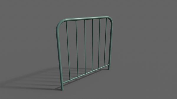 3D PBR Pedestrian Guard Rail Green V2 - TurboSquid 1866690