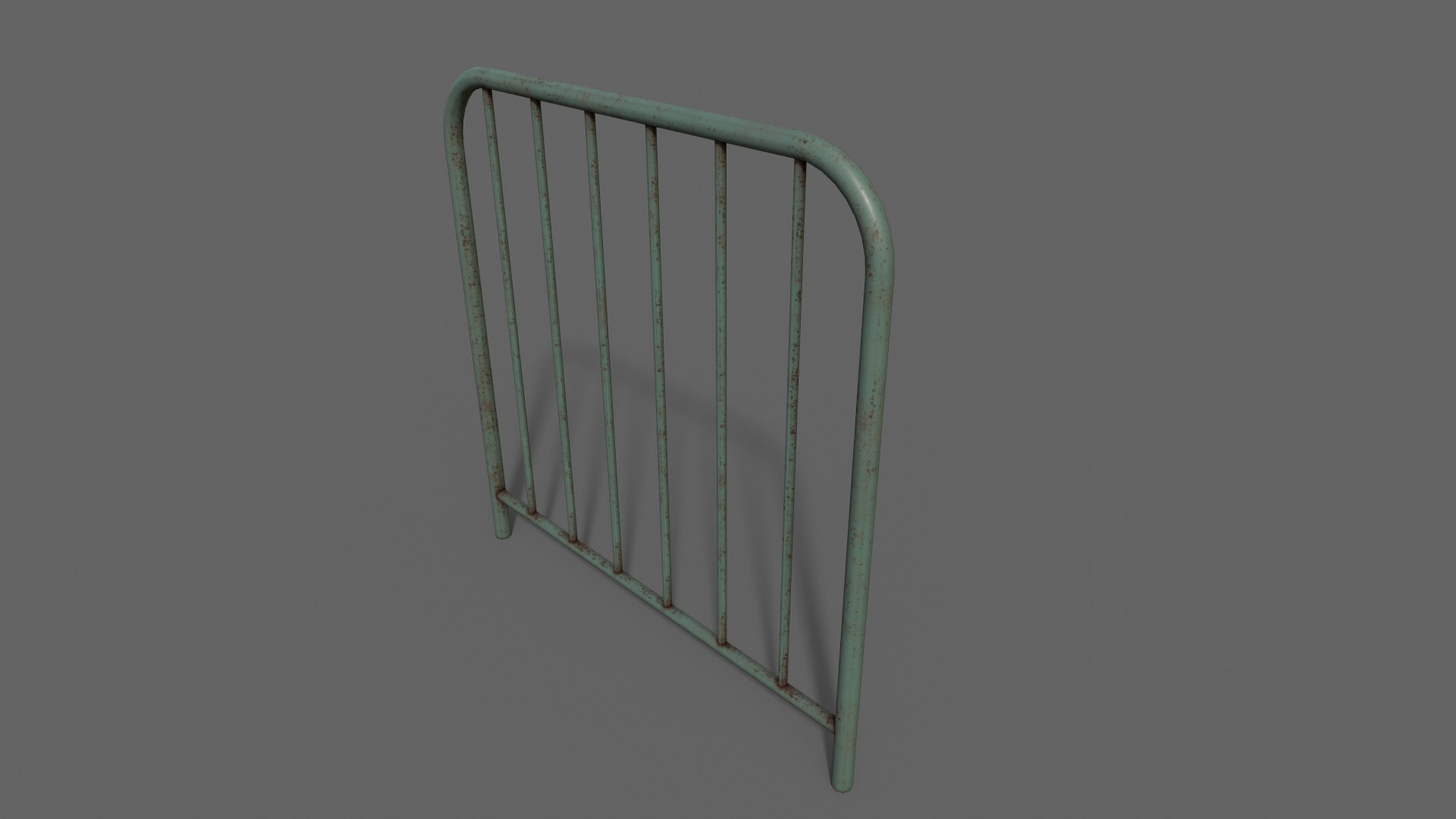 3D PBR Pedestrian Guard Rail Green V2 - TurboSquid 1866690