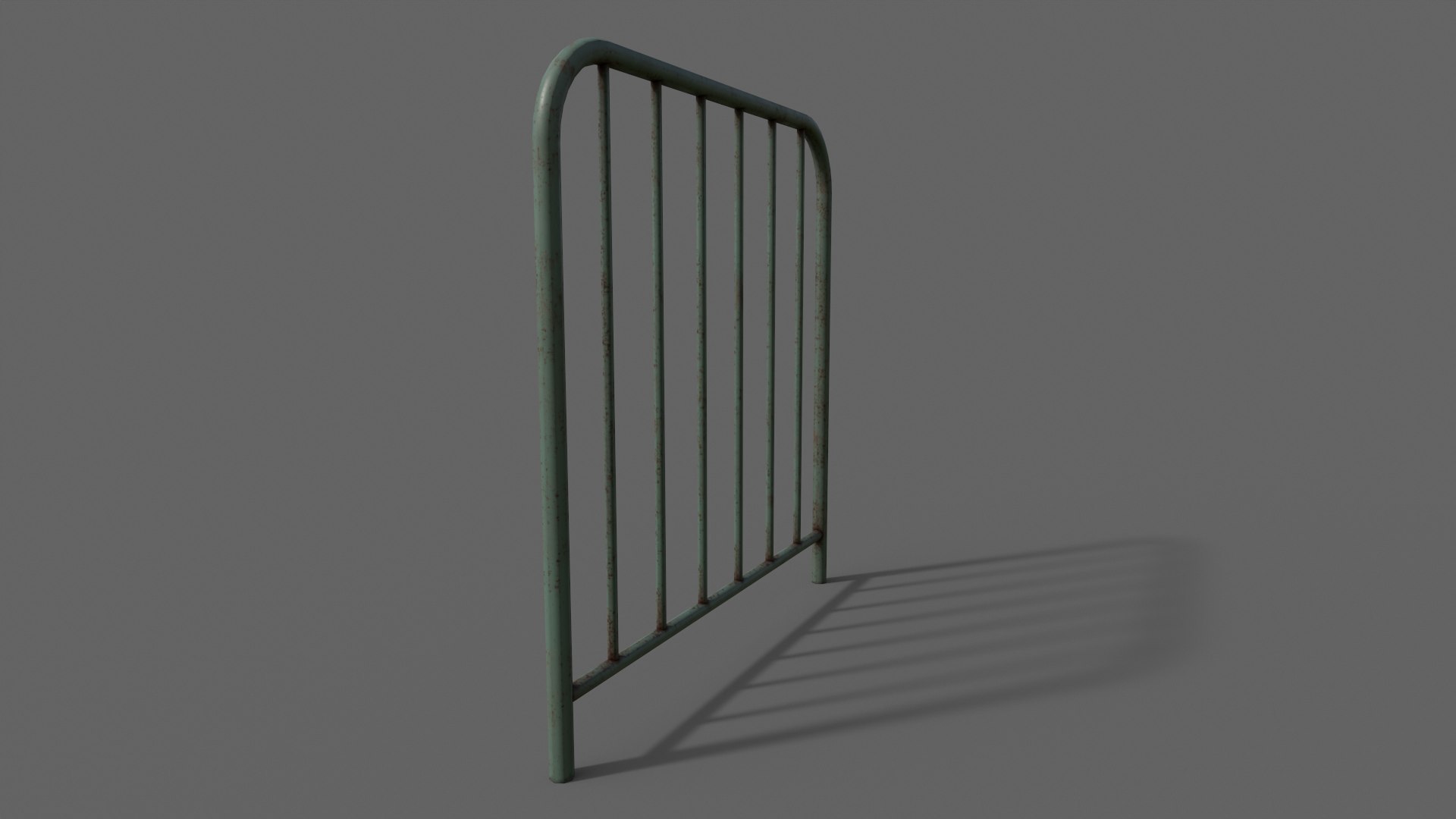 3D PBR Pedestrian Guard Rail Green V2 - TurboSquid 1866690
