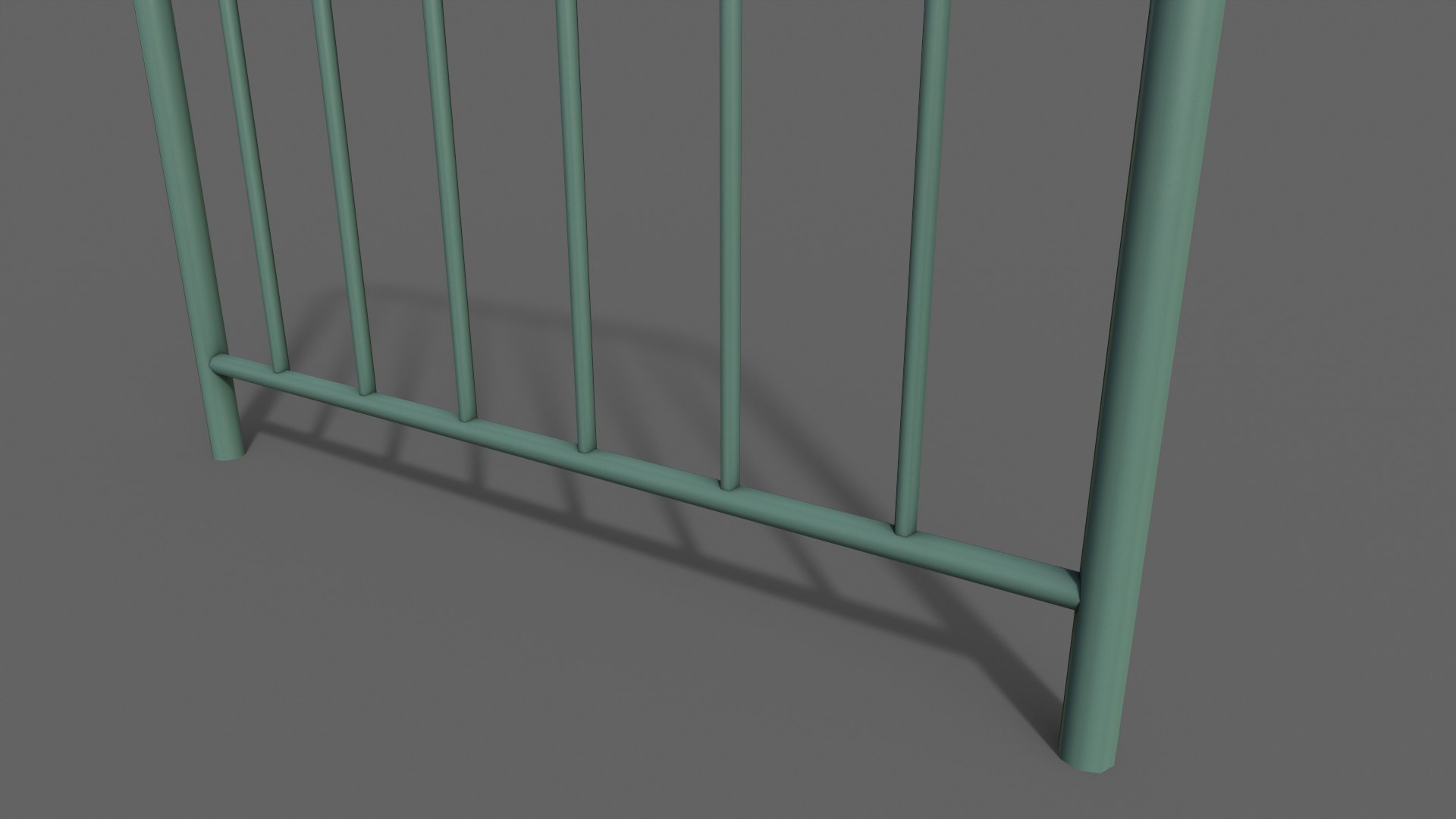 3D PBR Pedestrian Guard Rail Green V2 - TurboSquid 1866690