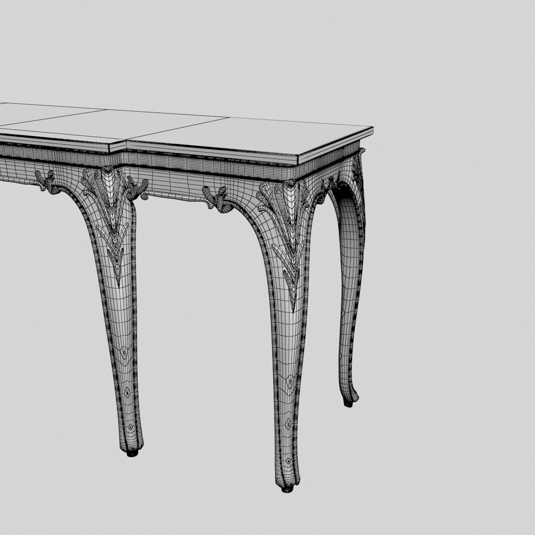 3d Model Traditional Console Table