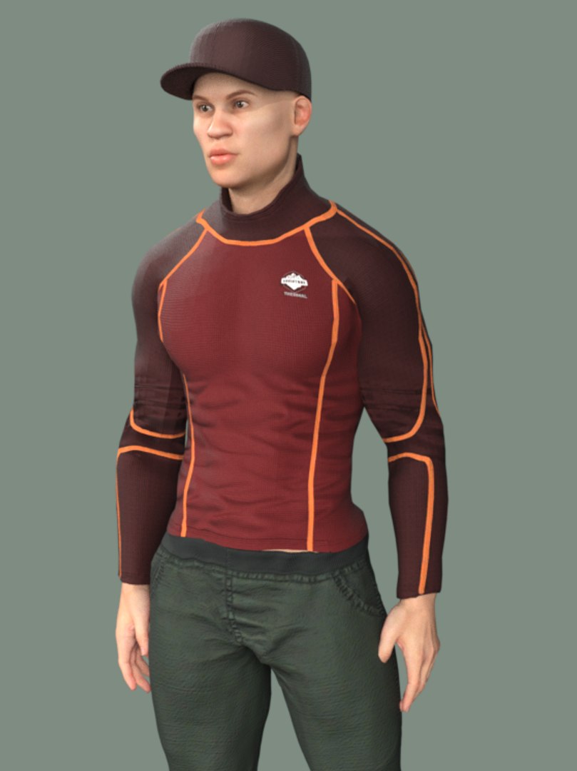 Realistic Rigged Basketball Player Man XX Character 3D Model Model ...