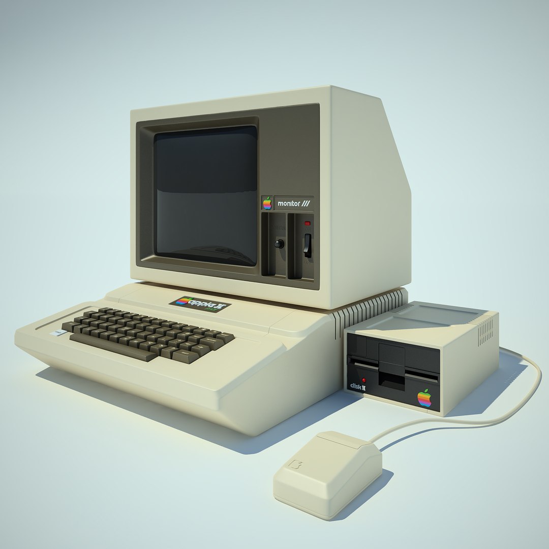 Apple 2 Computer 3d 3ds