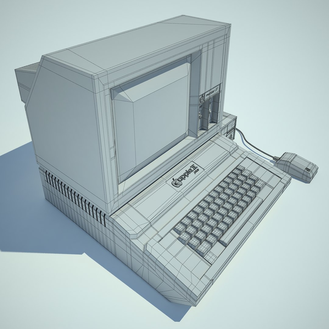 Apple 2 Computer 3d 3ds