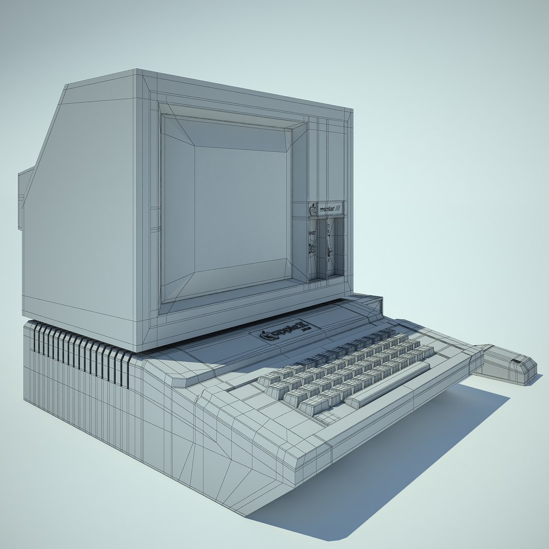 Apple 2 Computer 3d 3ds