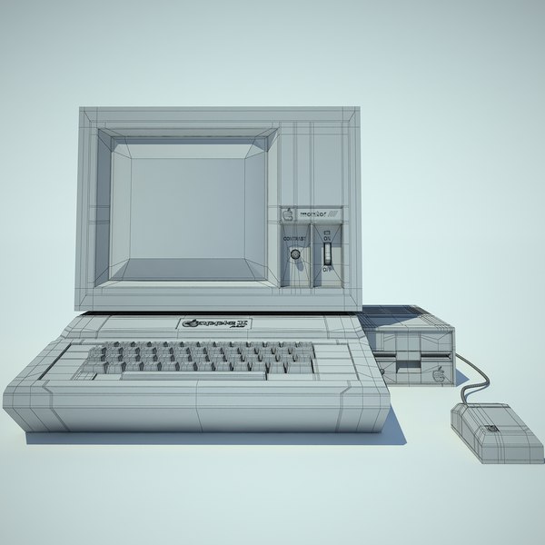 apple 2 computer 3d 3ds