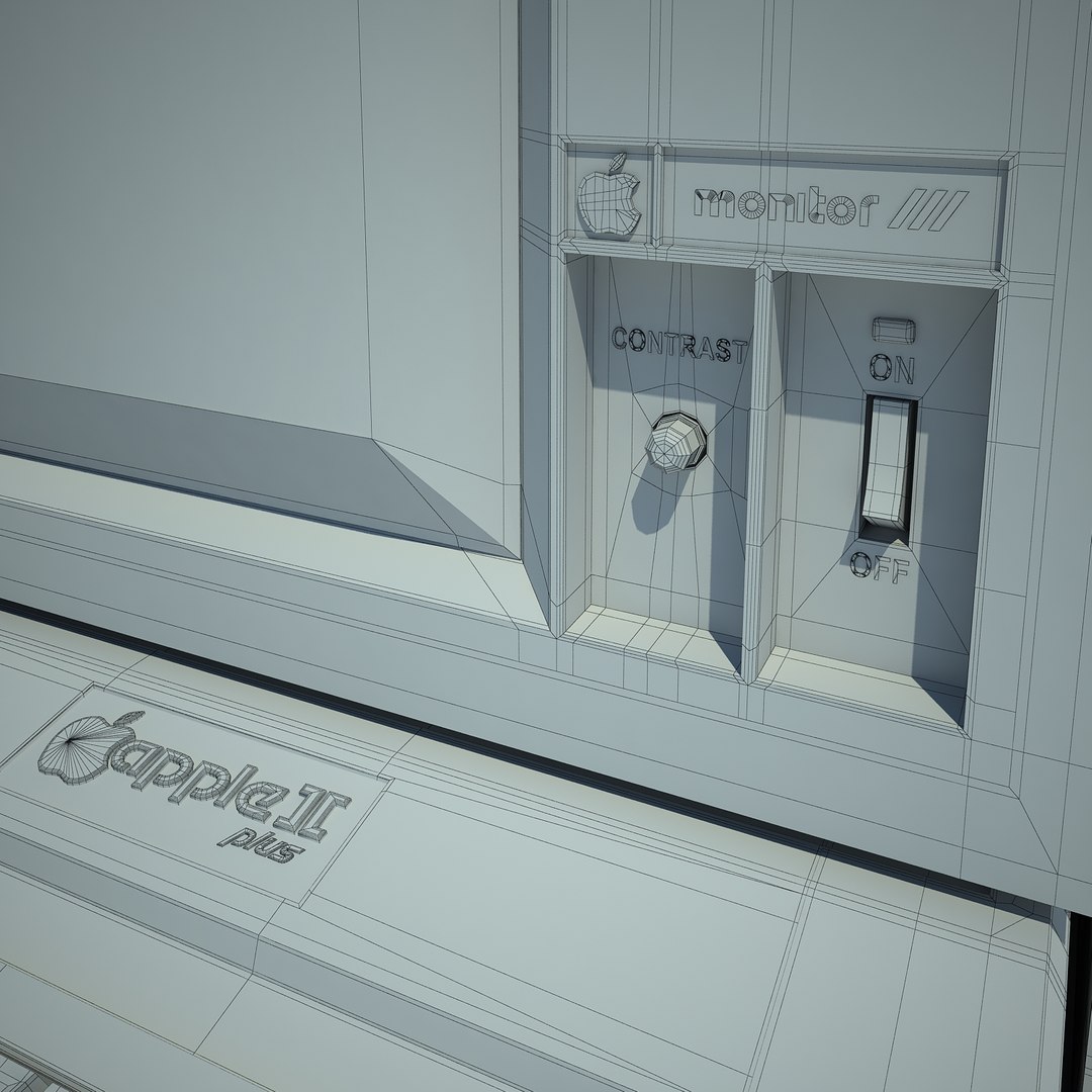 apple 2 computer 3d 3ds