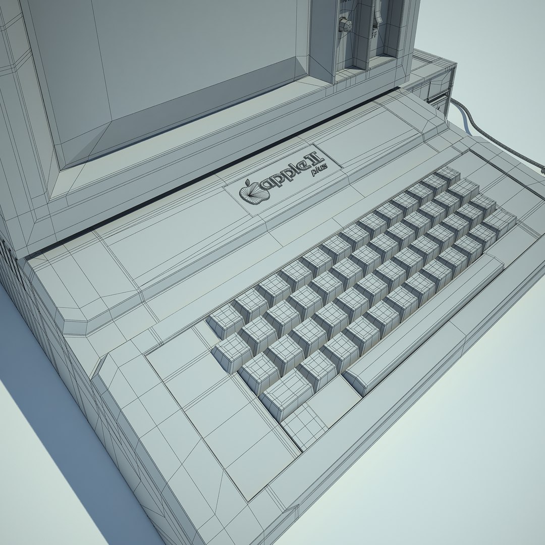 Apple 2 Computer 3d 3ds