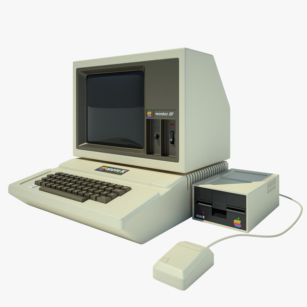 apple 2 computer 3d obj