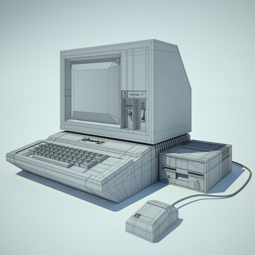 Apple 2 Computer 3d 3ds