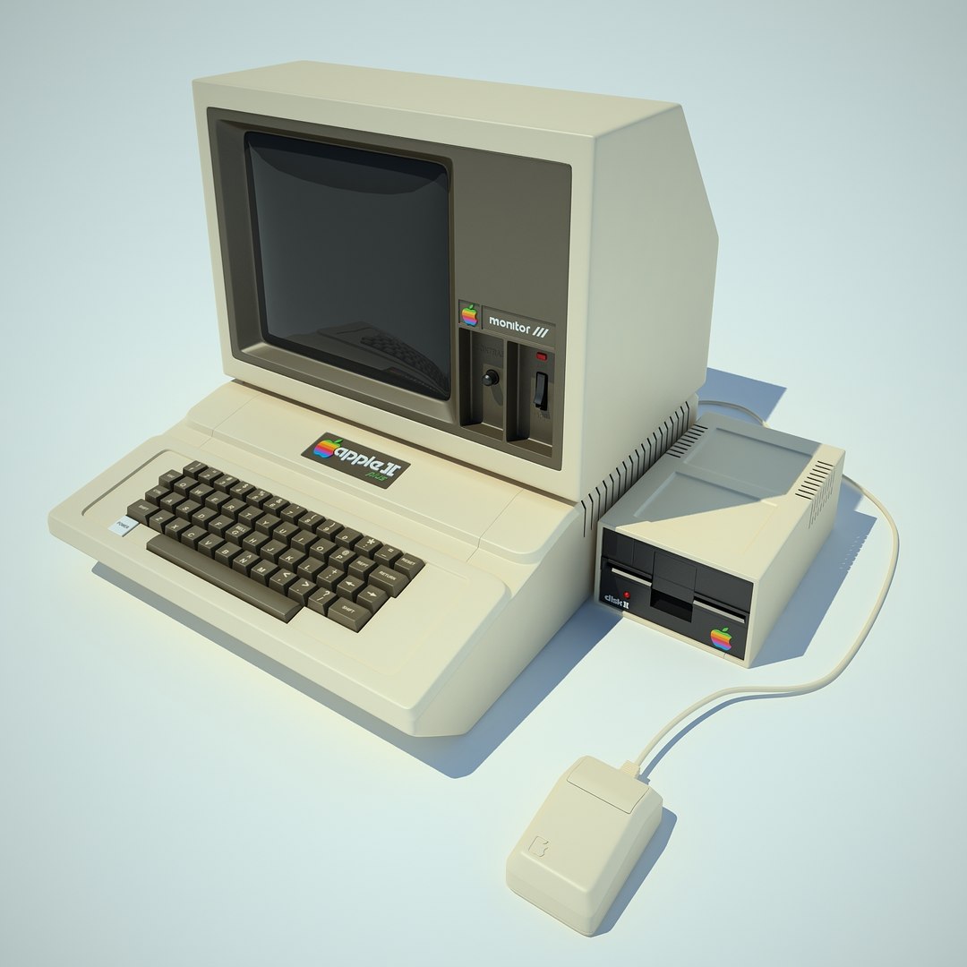 Apple 2 Computer 3d 3ds