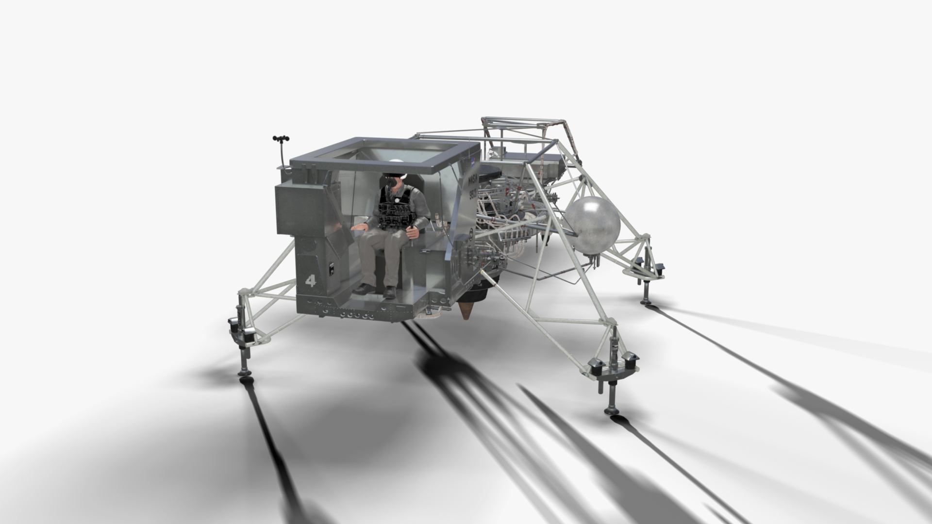 LLRV Flying Bedstead 3D Model - TurboSquid 1793909