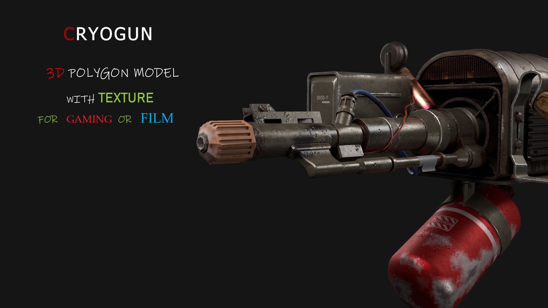 Cryogun liquid texturing 3D model - TurboSquid 1527028