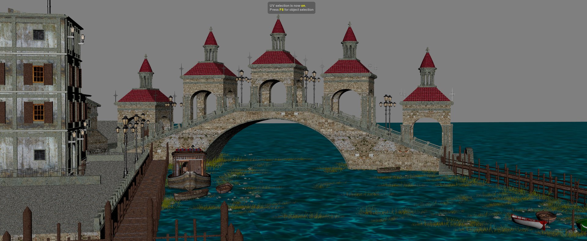 Fantasy River Bridge 3D Model - TurboSquid 1667966