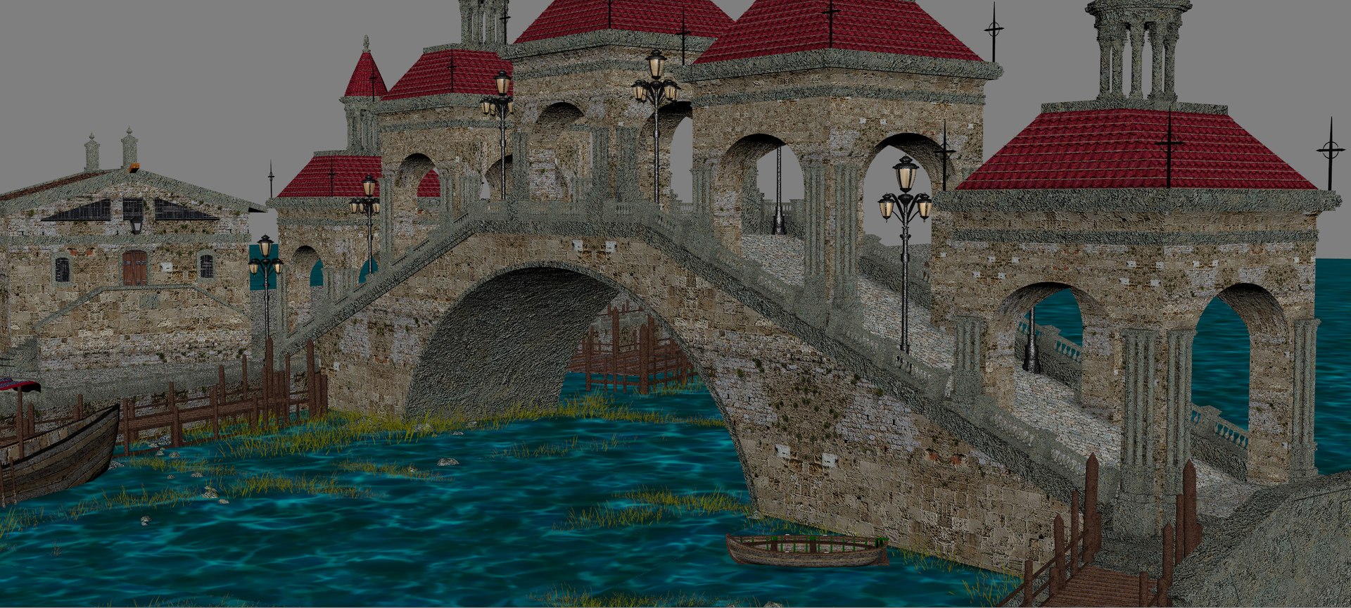 Fantasy River Bridge 3D Model - TurboSquid 1667966