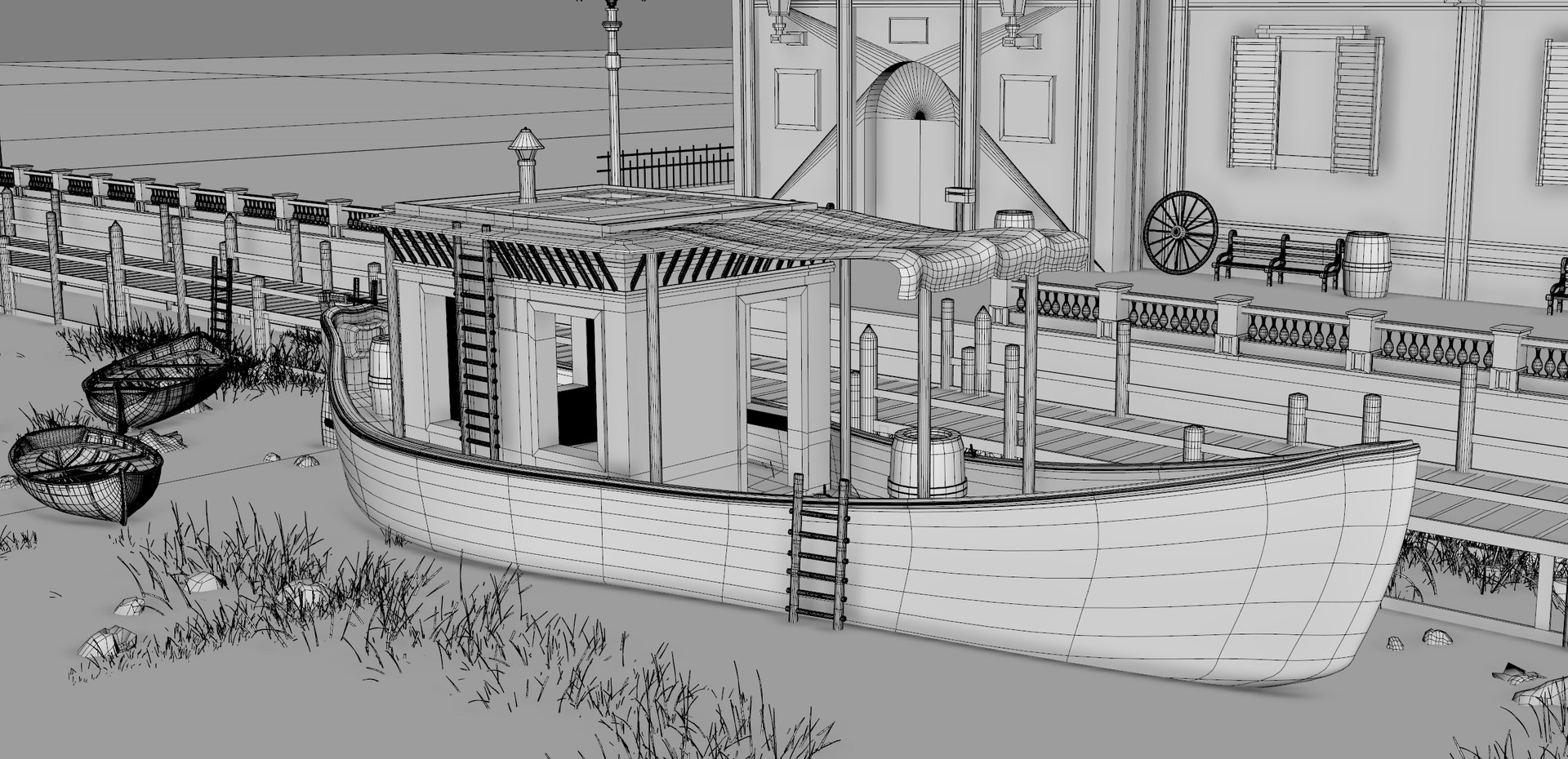 Fantasy River Bridge 3D Model - TurboSquid 1667966